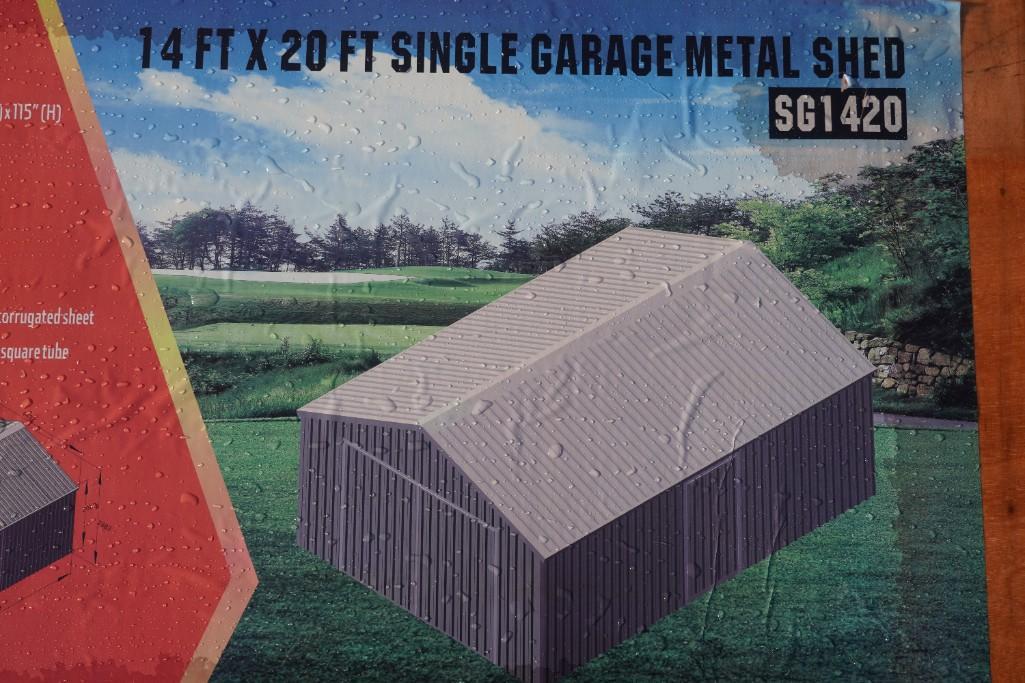 #5293A - New 14' x 20' Single Garage Metal Shed (#18847295)