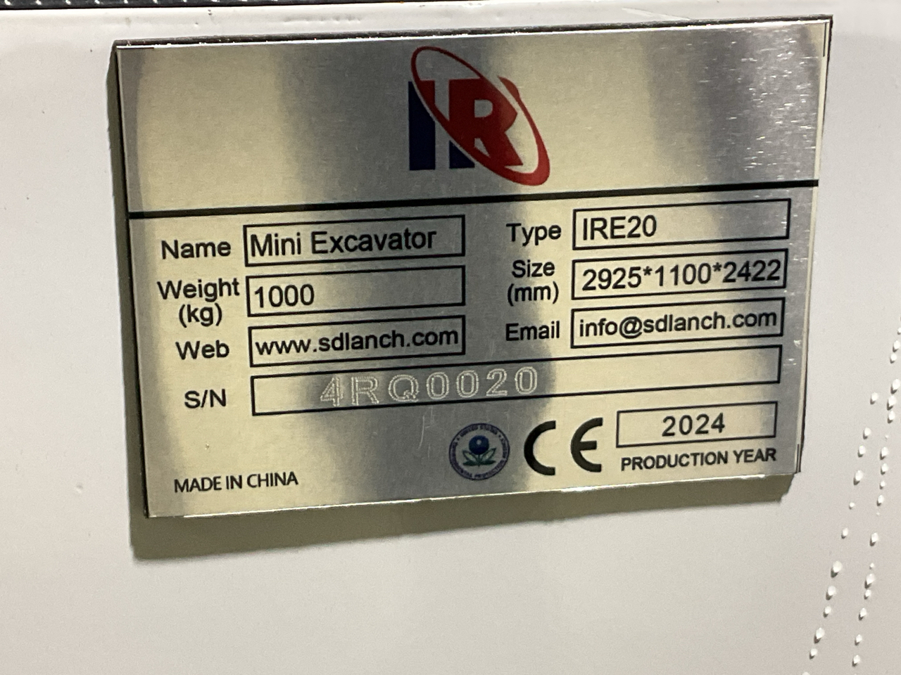 #1577 - IRE20 Mini Excavator with Kubota Engine* (#18344380)