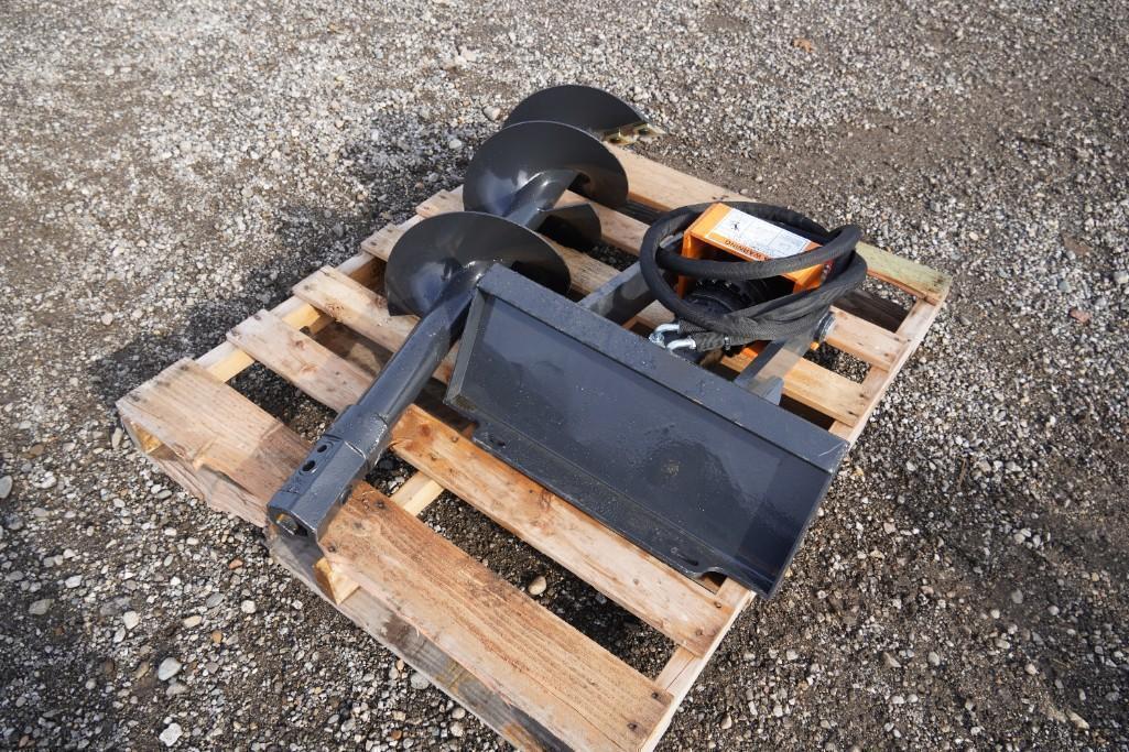 #1704 - New Mini Skid Steer Wolverine Auger Drive and Bit Attachment ...