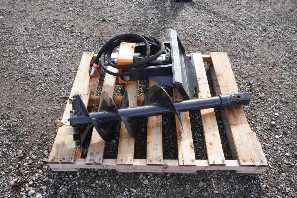 #1704 - New Mini Skid Steer Wolverine Auger Drive and Bit Attachment ...